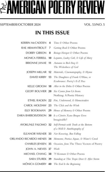 Vol. 53 No. 5 - Sept/Oct 2024 – The American Poetry Review